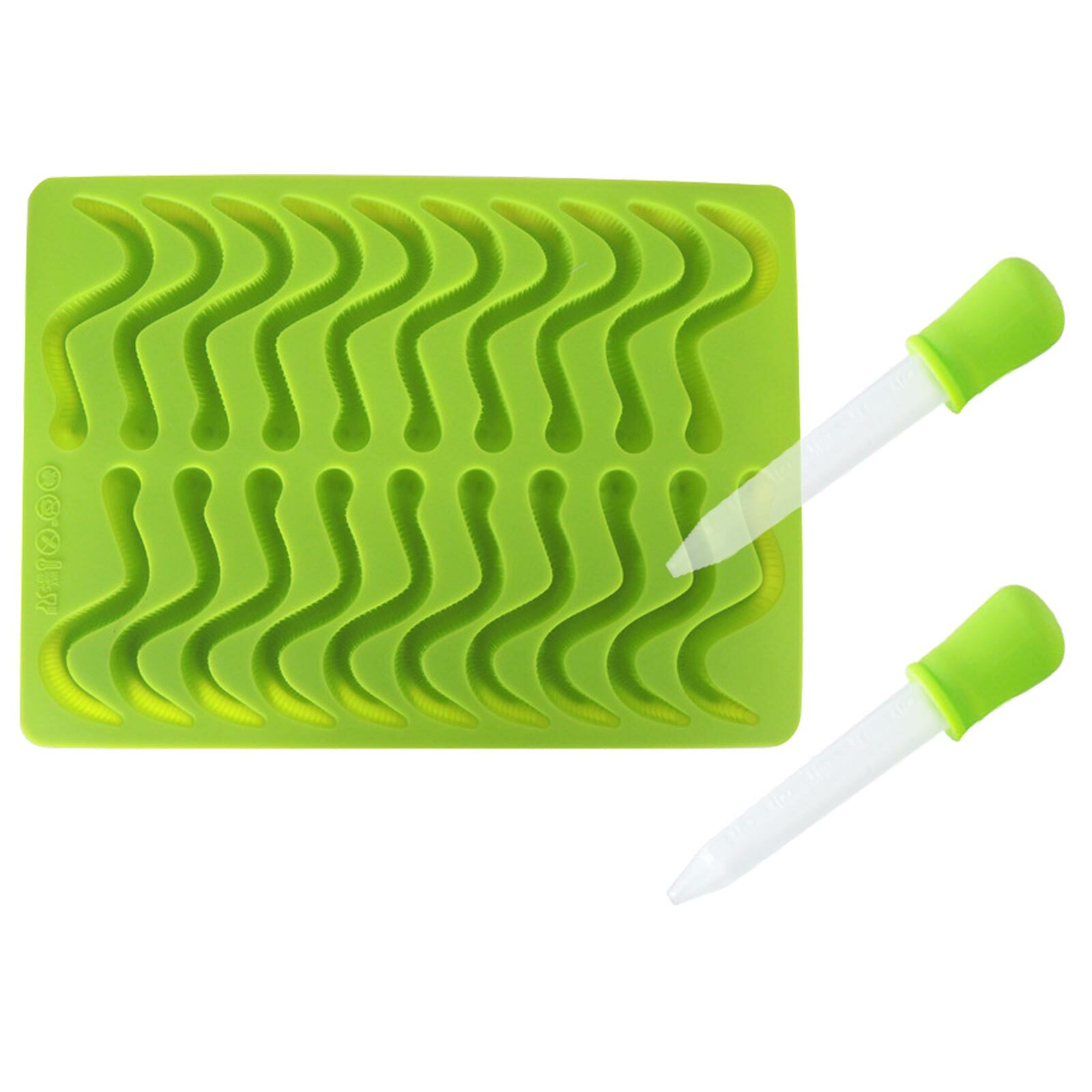 2xGummie Snake Mold DIY Edible Gummy Dinosaur Lollies Candy Lolly ...