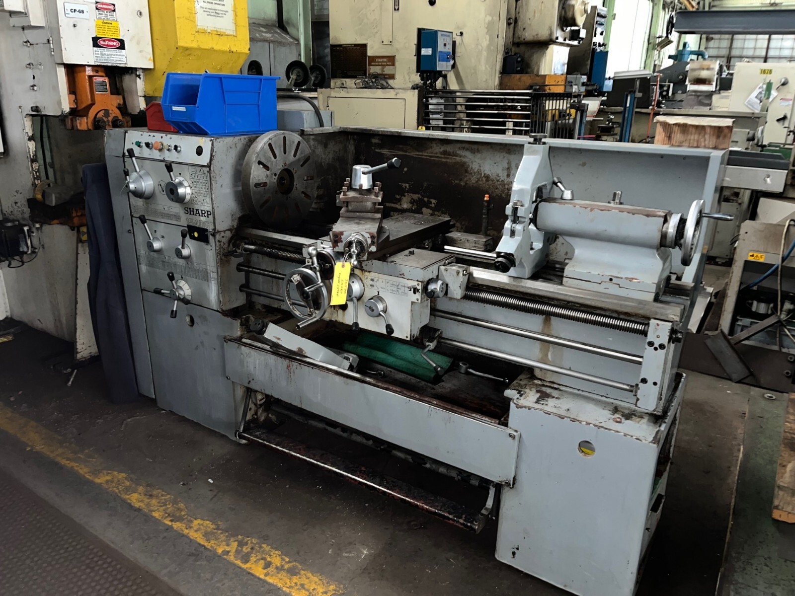 15/20" x 40" SHARP "1540G" GEARED HEAD GAP ENGINE LATHE w/INCH METRIC ...