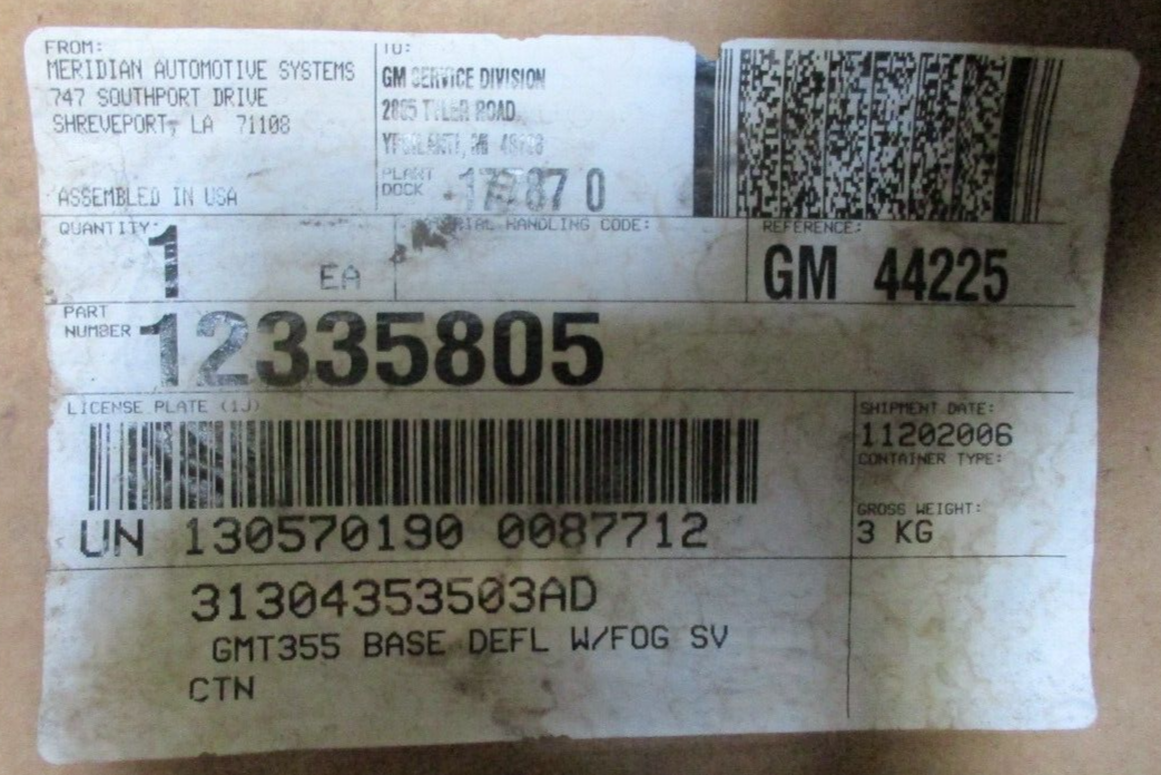 GM 12335805 BUMPER COVER (UNOPENED) | eBay