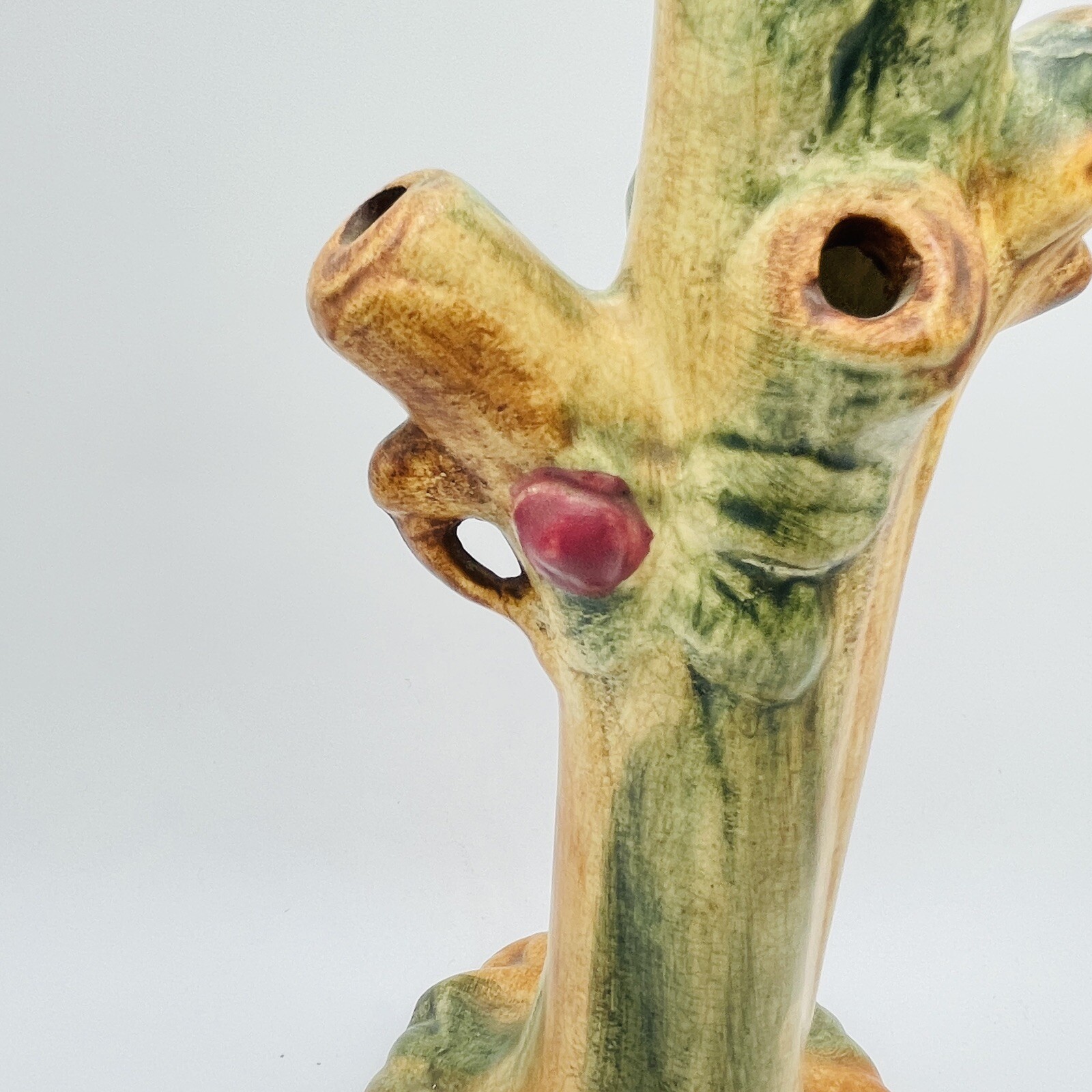 Vtg. 1920s Weller Pottery Woodcraft Apple Tree Bud Vase 9” | eBay