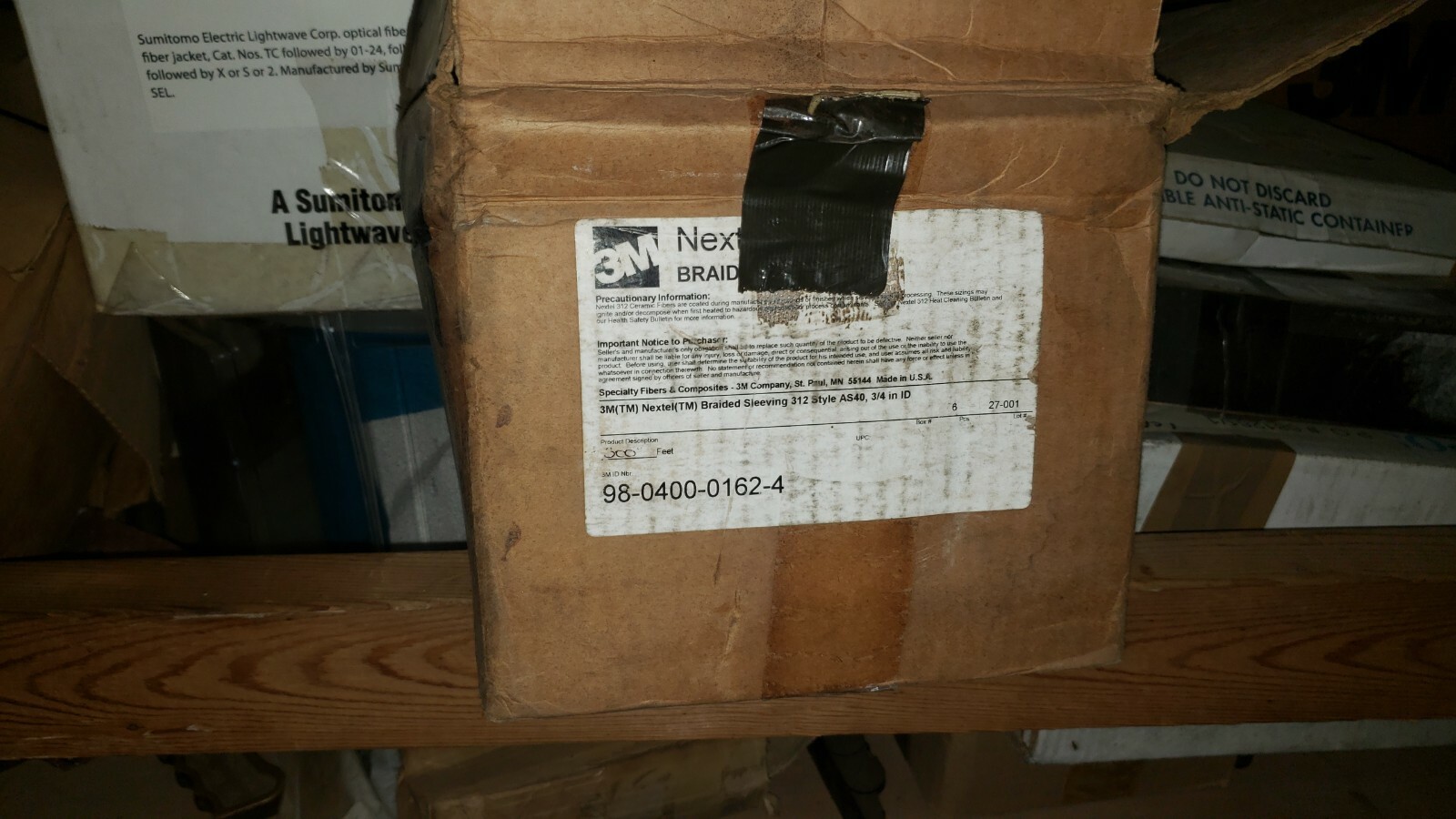 3/4" 3M Nextel 312 Braided High Temp Ceramic Sleeving 50ft Roll ...