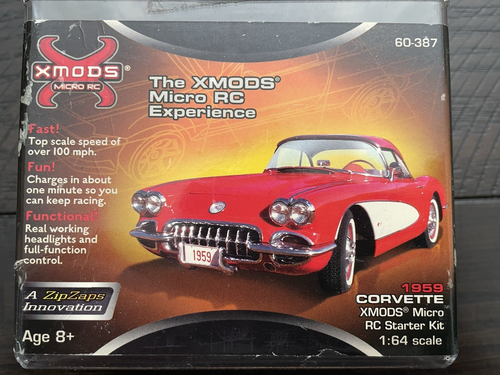 XMODS Zip Zaps Micro RC Car Starter Kit ~ Red 1959 Corvette 1:64 | eBay