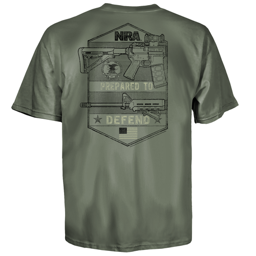 NRA National Rifle Association Prepared To Defend USA Guns Mens Shirt ...