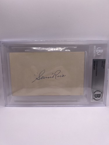 Sam Rice Signed Index Card Beckett Auto | eBay