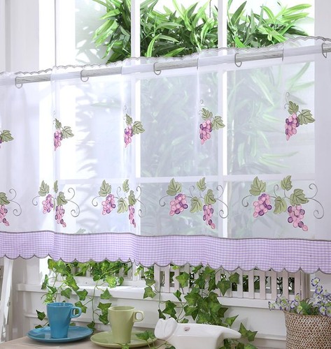 Kitchen Voile Cafe Net Curtain Panel 32 NEW Designs 12" 18" 24" Drop ...