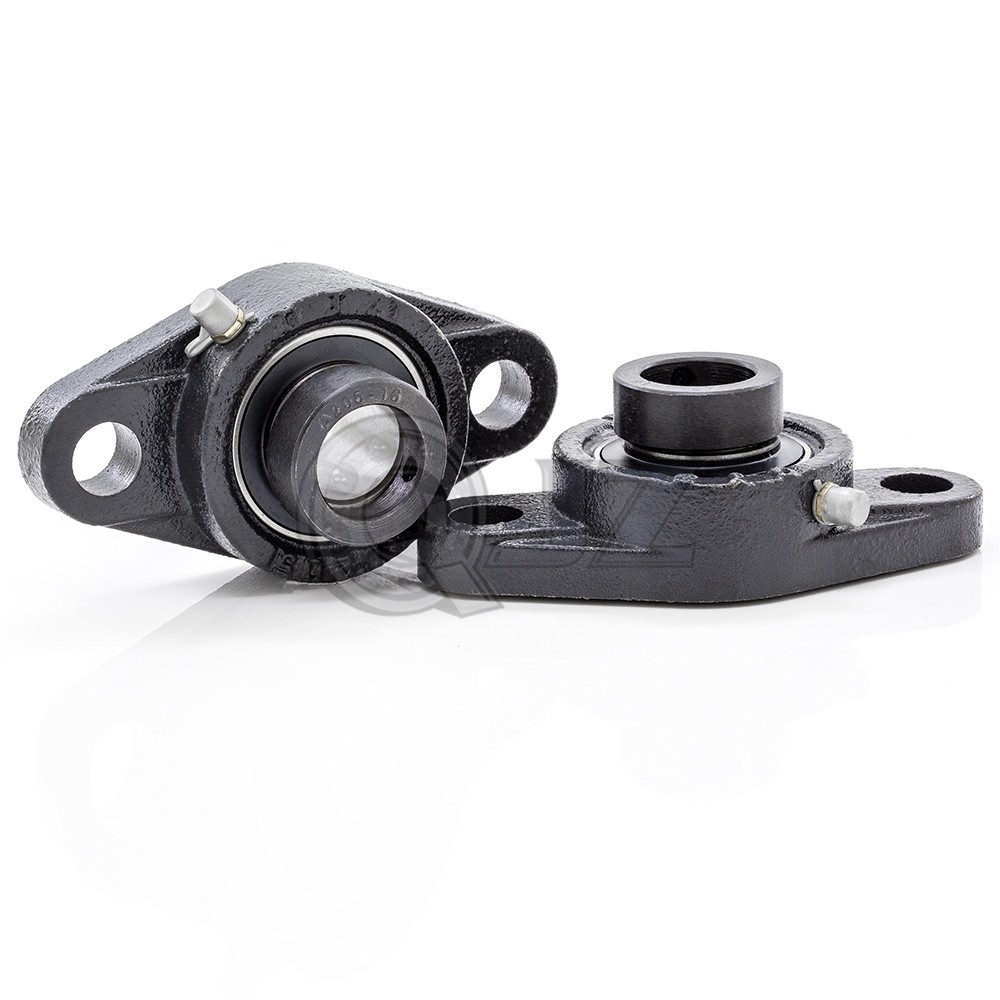 2x 40 mm 2-Bolts Flange Units Cast Iron UCFL208 Mounted Bearing UC208 ...