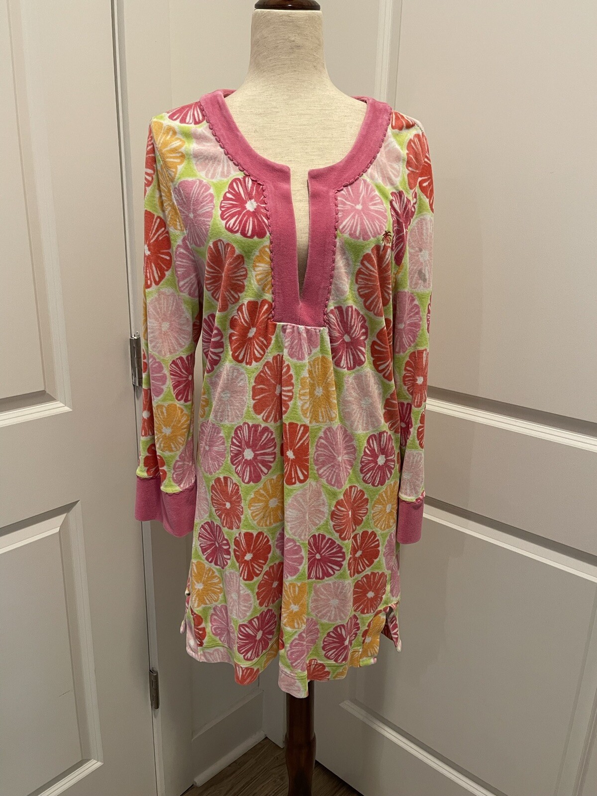 GUC LILLY PULITZER TERRY TROPICAL FRUIT COVER UP size… - Gem