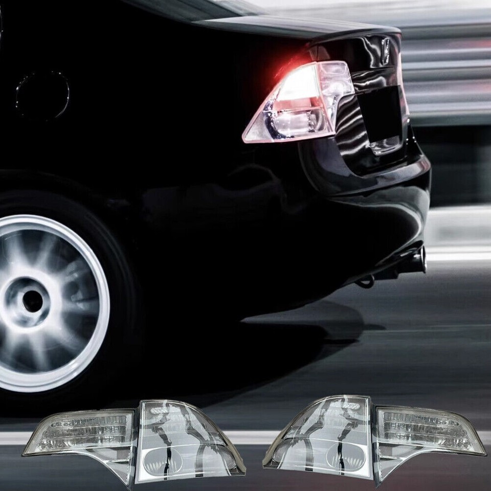 2x Crystal Clear Brake Lamps Tail Lights Cover For 06-11 Honda Civic ...