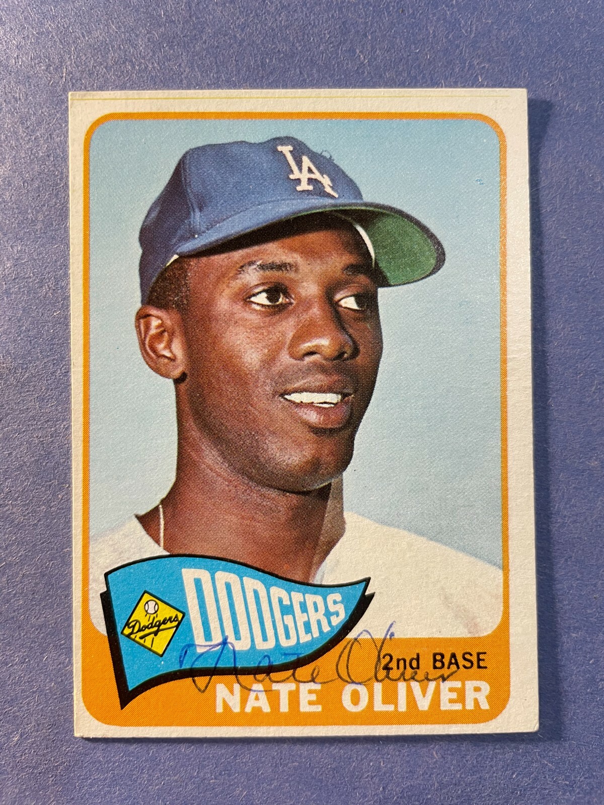 SIGNED NATE OLIVER 1965 TOPPS BASEBALL CARD AUTOGRAPHED - DODGERS | eBay
