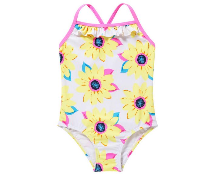 GIRLS/TODDLER JOE FRESH RUFFLE FLORAL FULL PC SWIM SUITE NEW WITH TAGS ...
