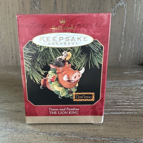 Disney Hallmark Keepsake Ornament The Lion King Timon and Pumbaa 1997 ...