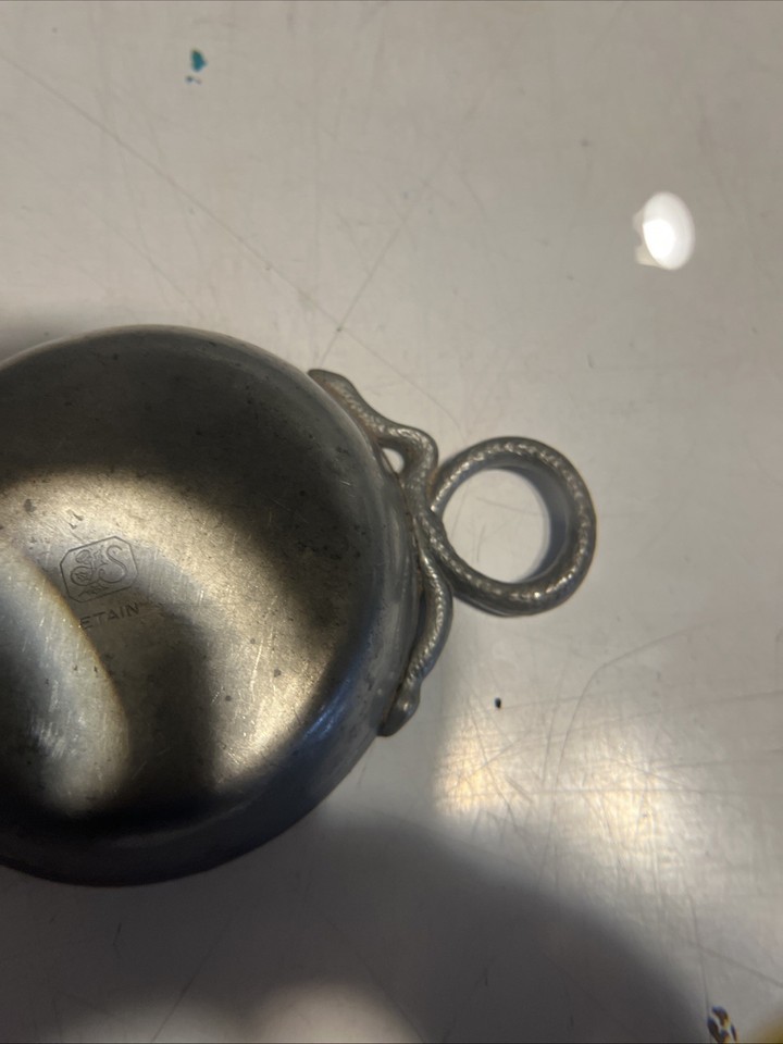 Vintage Early Etain Fin Pewter Wine Taster Great Design Wth Snake ...