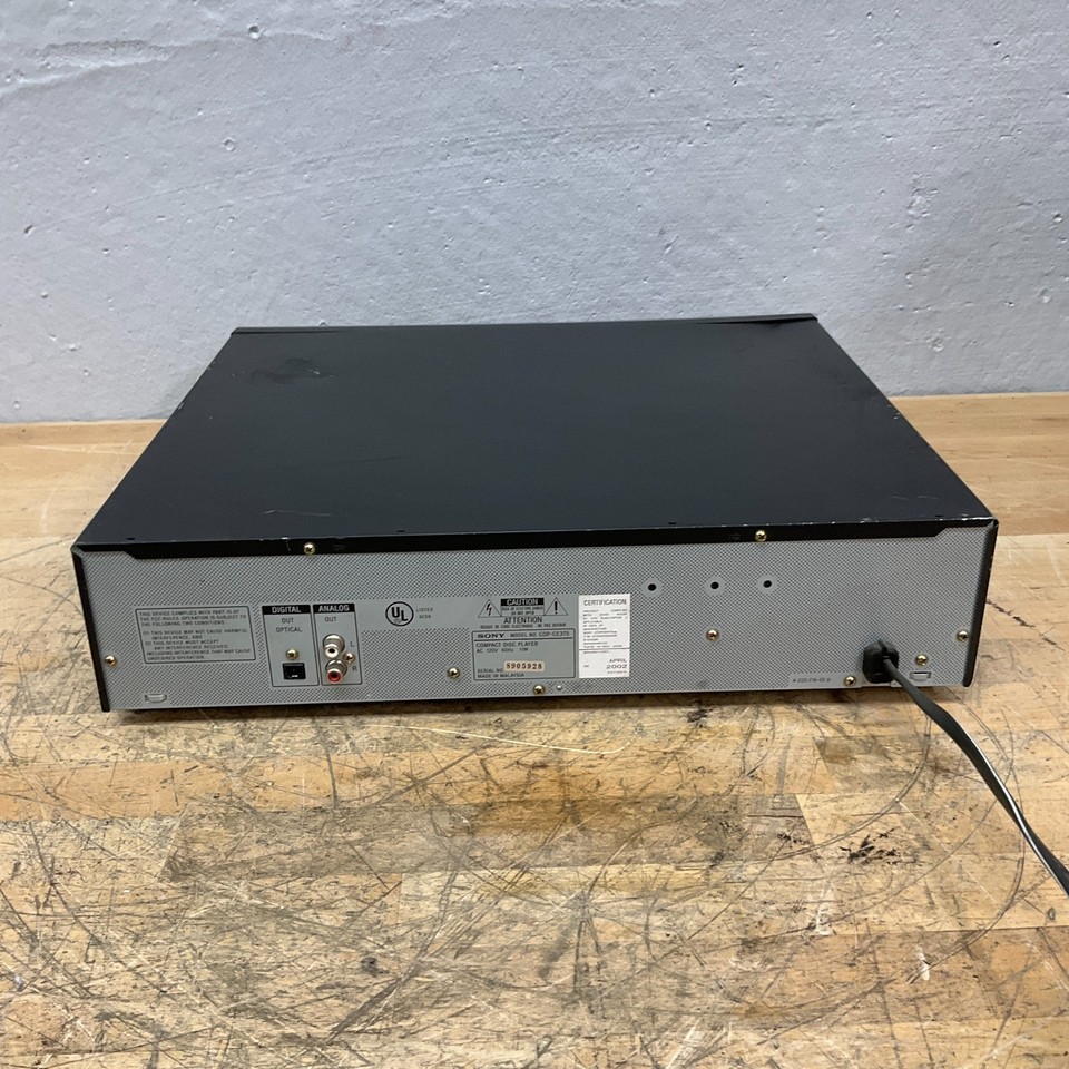 SONY CDP-CE375 5-Disc CD Changer Compact Disc Player No Remote Tested ...