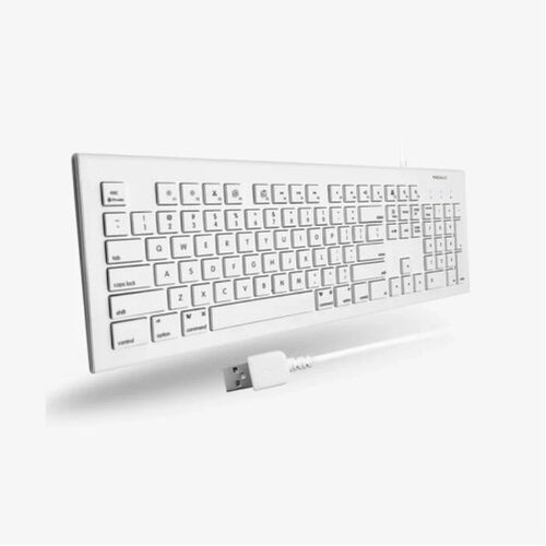 Macally Peripherals QKEY 104KEY WHITE FULL SIZE USB KEYBOARD FOR MAC ...