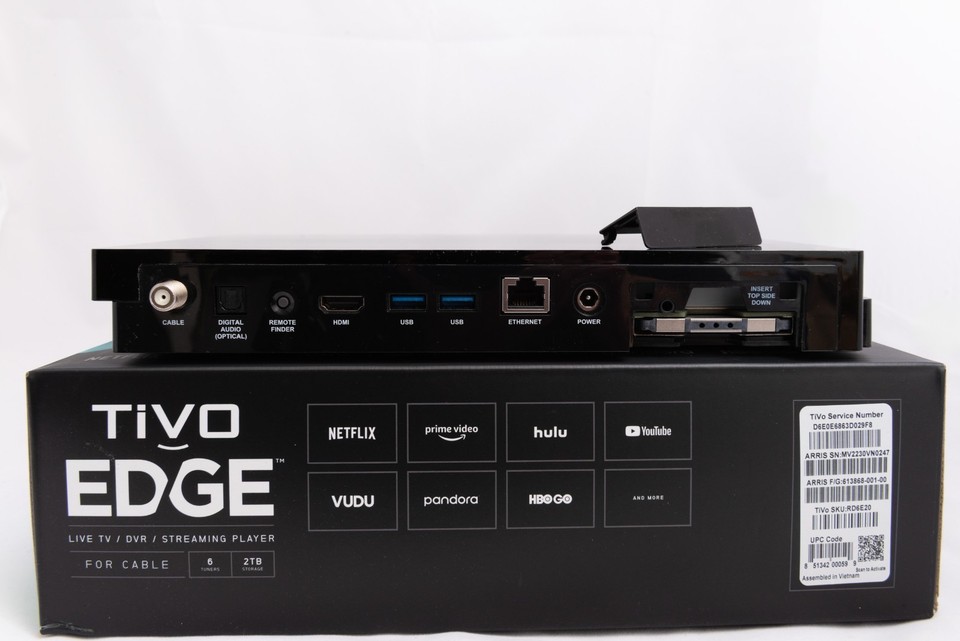 TiVo Edge Lifetime Service DVR 2TB 6 Tuners 4K Dolby Vision Voice ...