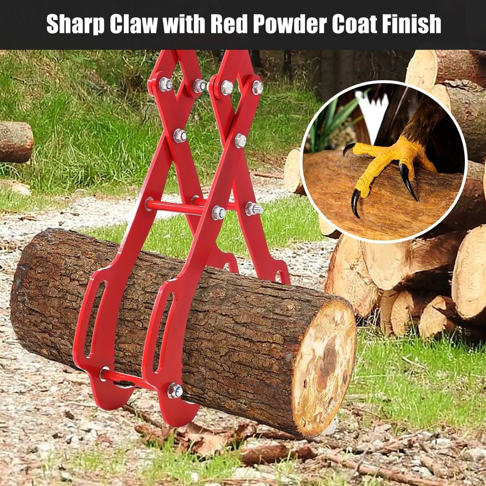 Log Lifting Tongs, 36" 4 Claw Log Skidding Tongs ,Heavy Duty Log ...