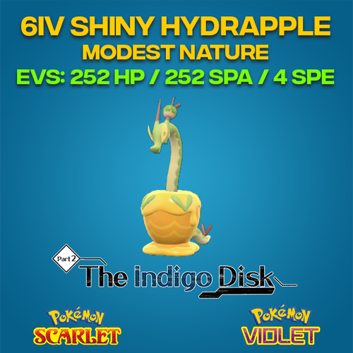 6IV SHINY Hydrapple | Pokemon Scarlet and Violet | Indigo Disk | FAST ...