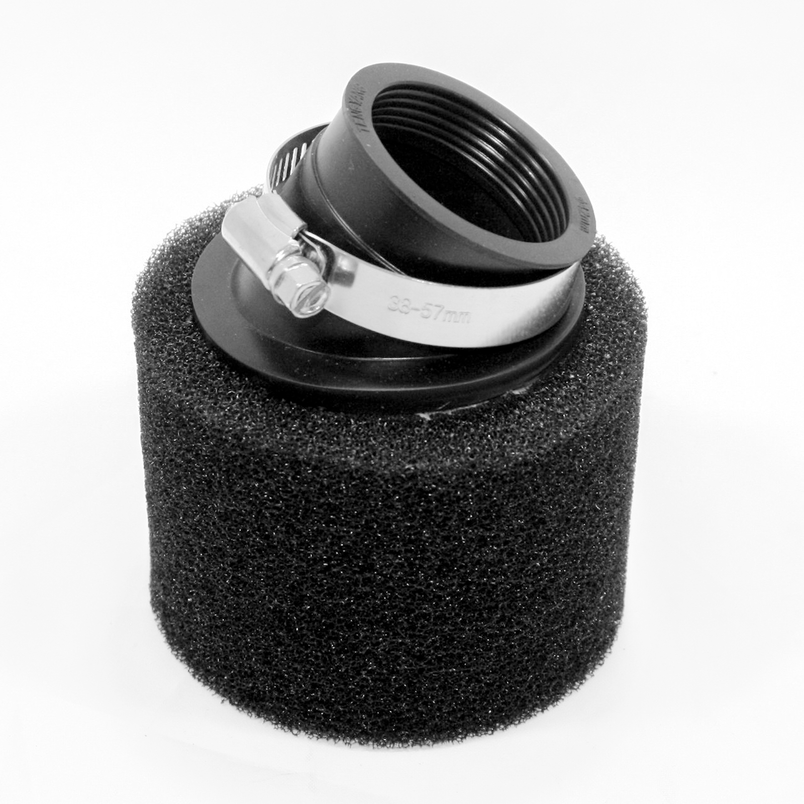 BLACK 37 38mm Bent Angled Foam Air Filter Pod 110cc PIT Quad Dirt Bike ...