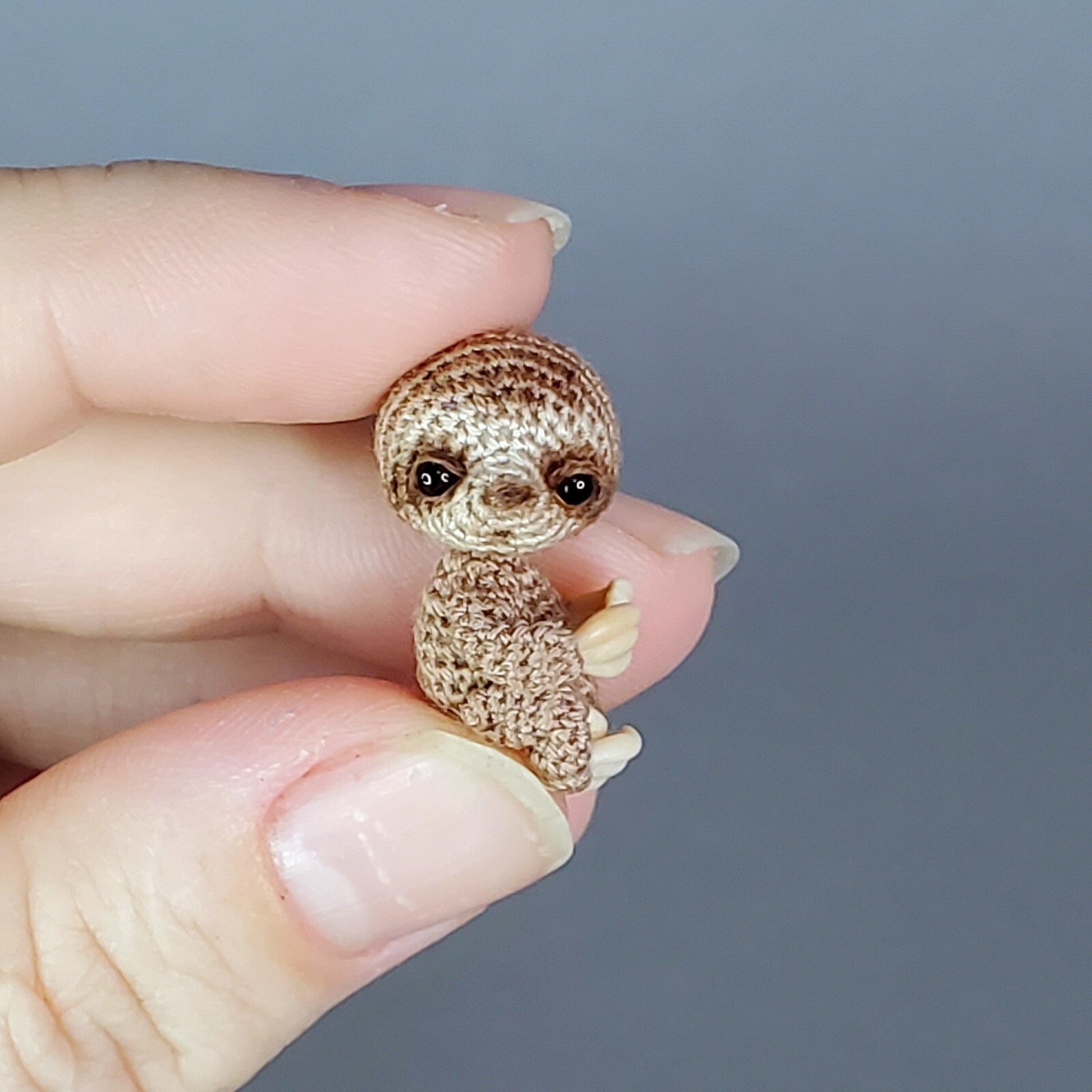 Custom extremely micro Sloth. Dollhouse miniature decor. Doll pet ...