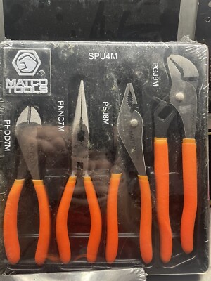Matco Tools 4 Pc. Universal Plier Set - Orange SPU4M | eBay