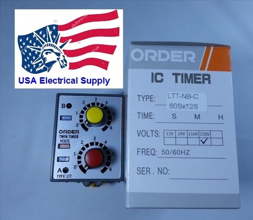 New industrial Twin Timer LTT-NB-C 220 VAC With Socket Base 8pin 50 ...