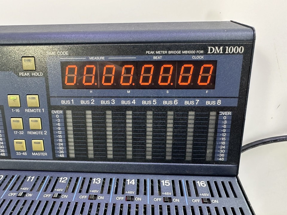 Yamaha DM1000 48-Channel Digital Audio Mixer w/ Peak Meter Bridge ...