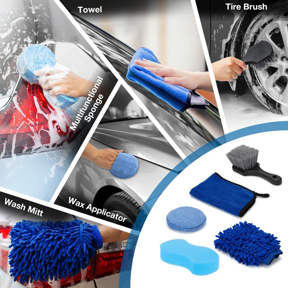 SHALL 26 Pc Car Cleaning Set,Car Care Set for Car Cleaning Interior and ...