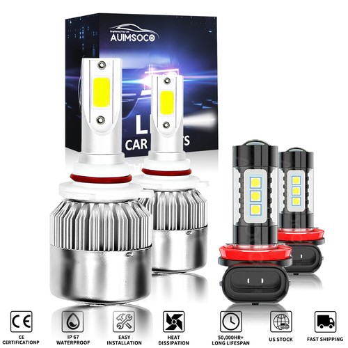 For GMC Acadia 2013-2019 -4X LED LightBulb High/Low Beam + Fog Light ...