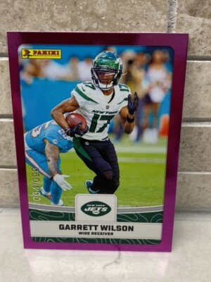 Garrett Wilson Panini NFL 2023 Sticker Card Collection Purple Parallel ...