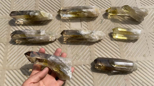 whole 8pcs 2060g 93-145mm natural citrine point specimen -polished ...