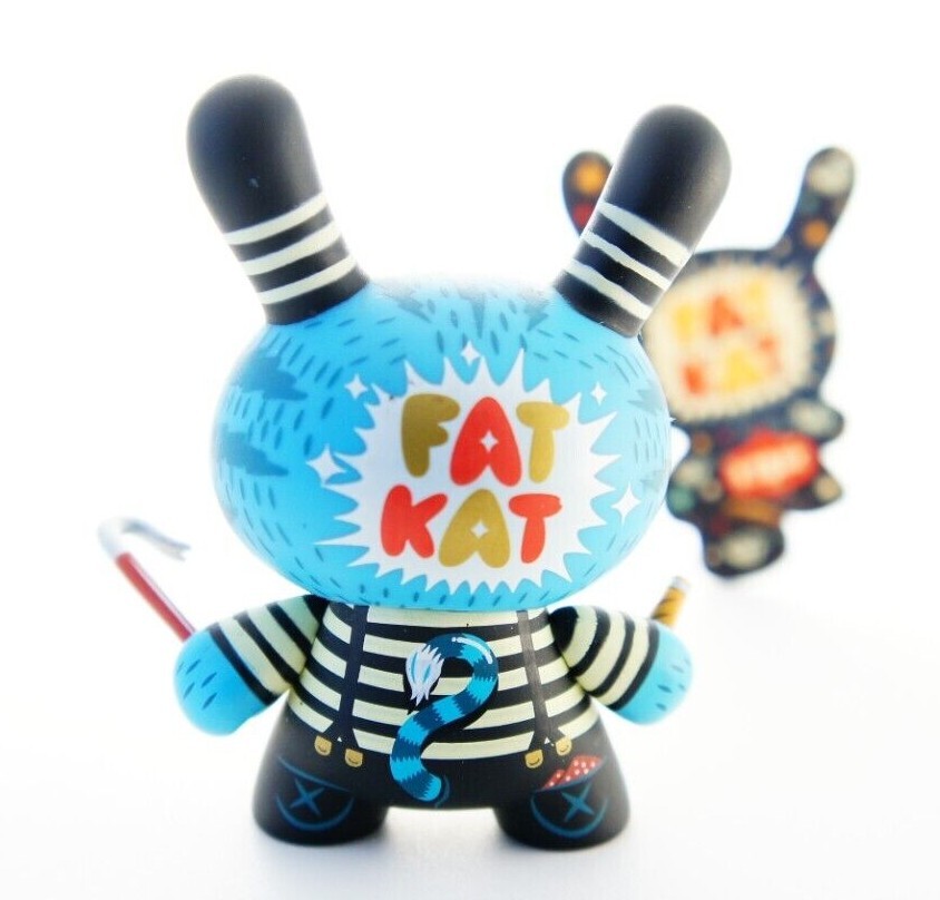 Kidrobot Dunny 3" 2009 Kronk Fat Kat 1/25 Designer Vinyl Art Toy Figure ...