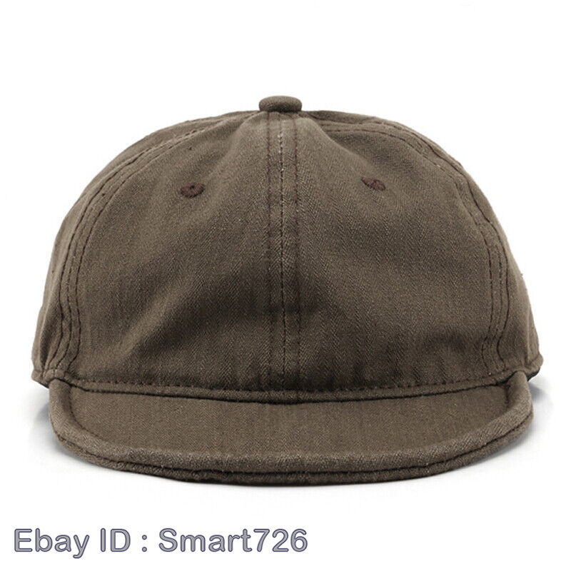 Fashion Unisex Cotton Short Brim Peaked Cap Solid Baseball Cap Casual ...