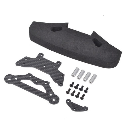 Front Bumper W/ Carbon Bumper Plate for Tamiya 1/10 TA02 TA02W TA02S ...