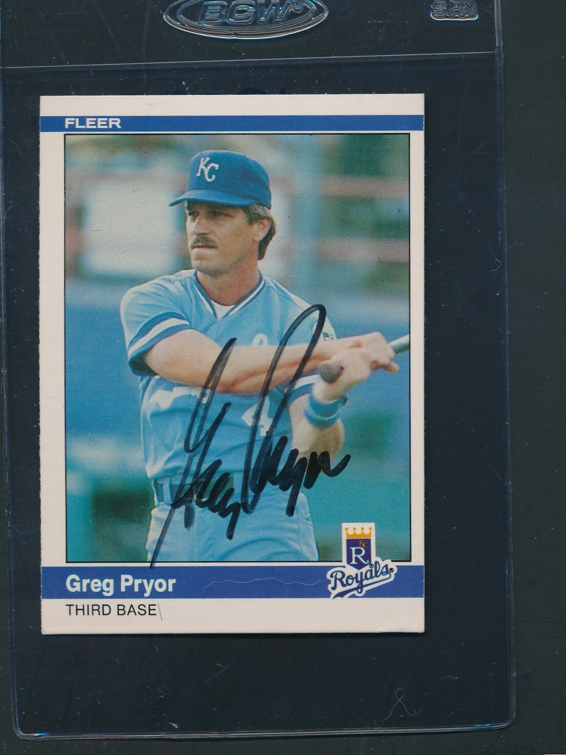 1984 Fleer #353 Greg Pryor Royals Signed Auto *42890 | eBay