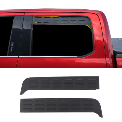 Black Rear Window Glass Louver Air Vent Panel Trim For Ford F150 2015 ...