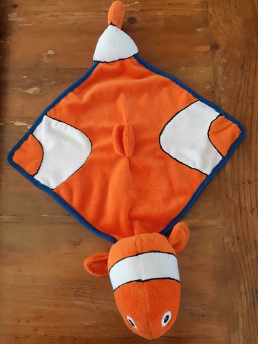 Doudou plat losange Poisson Clown Némo Impexit orange blanc bleu 49 cm ...