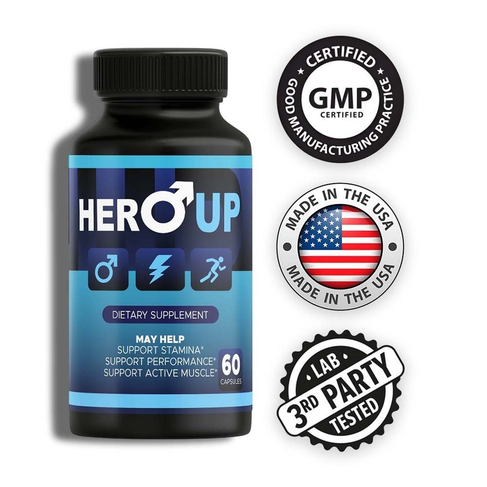 (6 Pack) Hero Up Men Enhancement Pills, HeroUp Male Health Support ...
