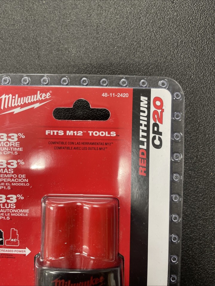 Genuine Milwaukee 48-11-2420 Brand new sealed package CP2.0 M12 Battery ...