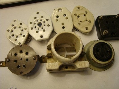 7 Tube Sockets Assorted Types, With Complete Or Non-Complete Mounting ...