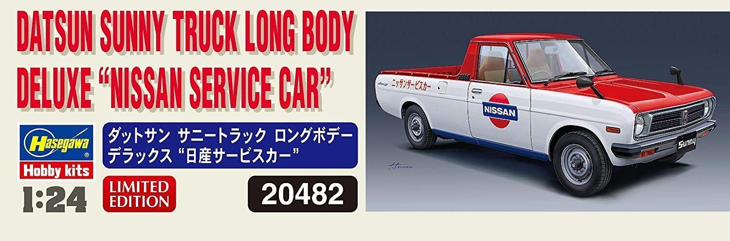 Rare kit Hasegawa 1/24 kit Datsun Sunny Truck Long Body Deluxe Japan ...