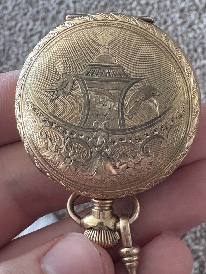 Antique ELGIN Elegant Hunting Timepiece Pocket Watch/Chain | eBay