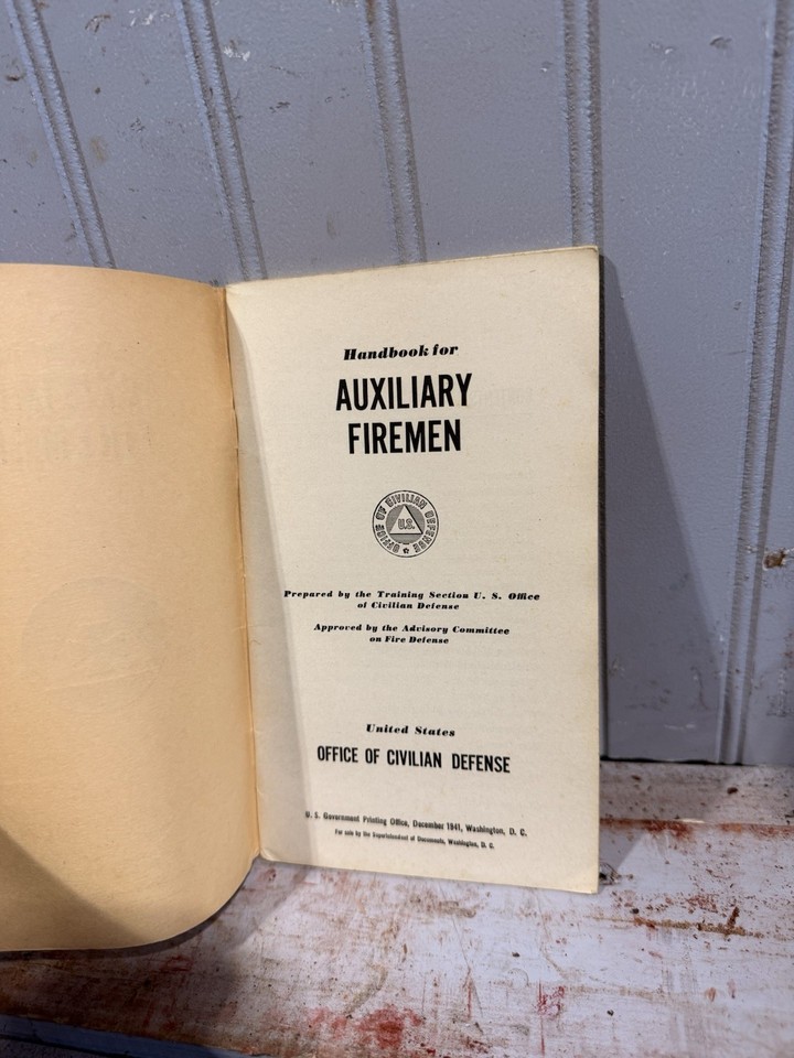 Civil Defense Firemen Firefighter Book | eBay