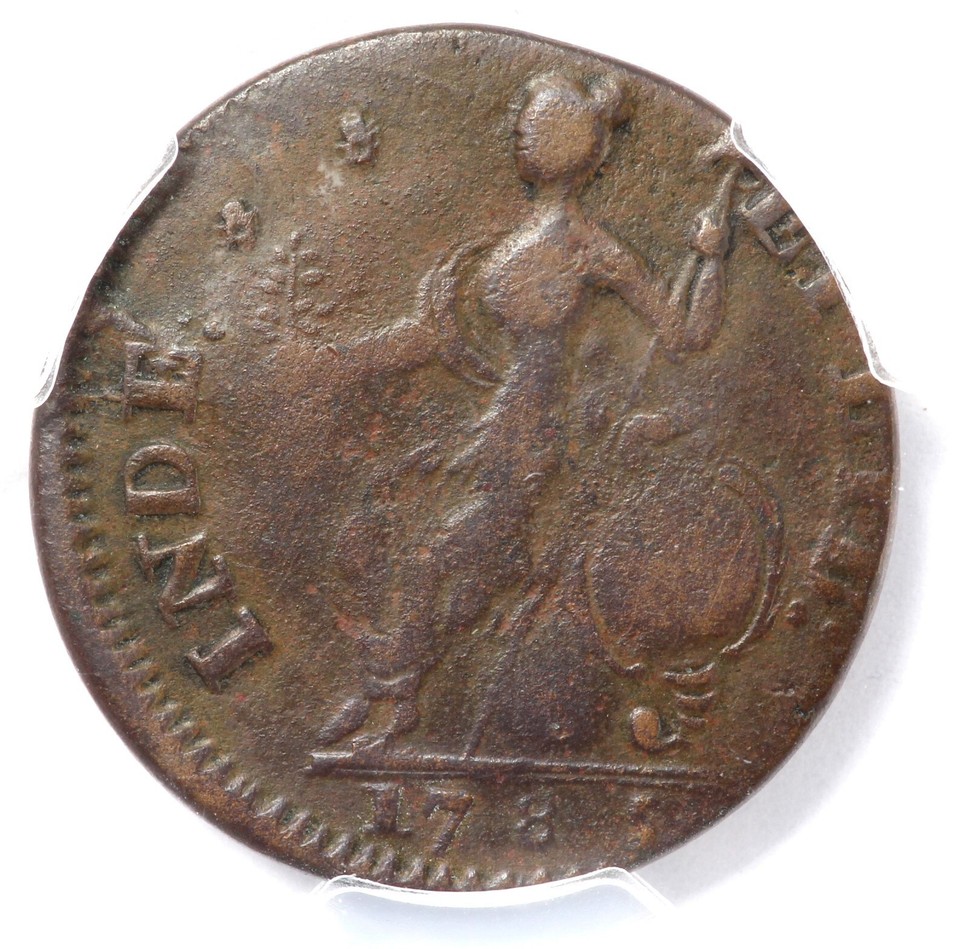 PCGS VF Det. 1785 Connecticut Mailed Bust Right US Colonial Copper Coin ...