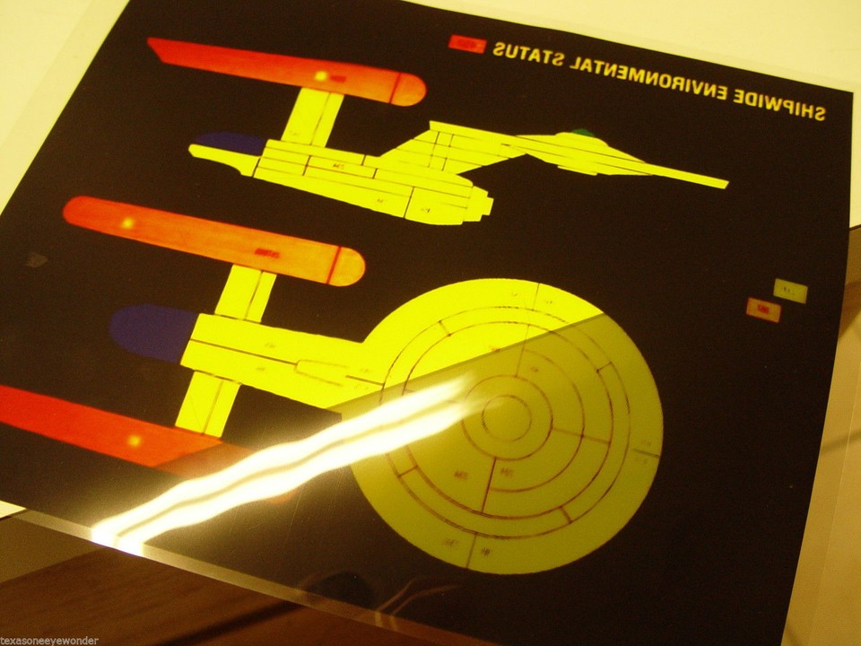 StAr TrEk prop TOS enterprise HOLODECK lcars transparent print ...