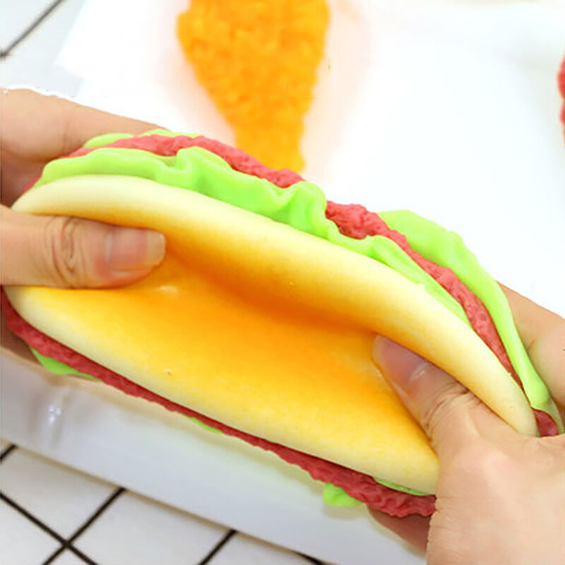 Cartoon Burger TPR Squeeze Toy Simulation Stress Relief Ball Kids Gift ...