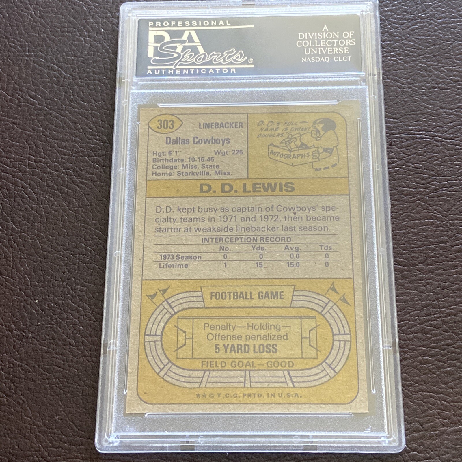 1974 Topps DD Lewis Rookie #303 PSA 9 Cowboys | eBay