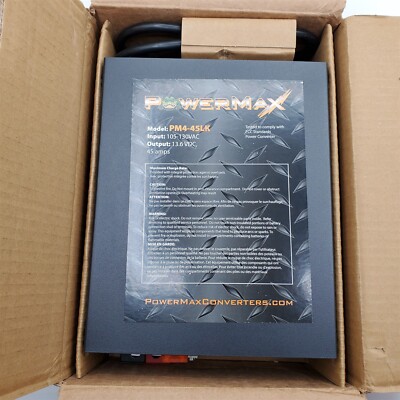 PowerMax PM4-45LK Black 650 Watts 45AMP AC To DC Converter Charger | eBay