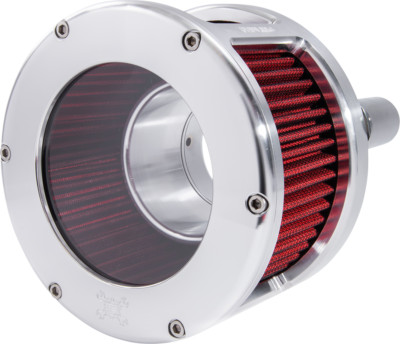Feuling BA Race Series Raw Red Air Cleaner Filter Clear Cover Kit ...
