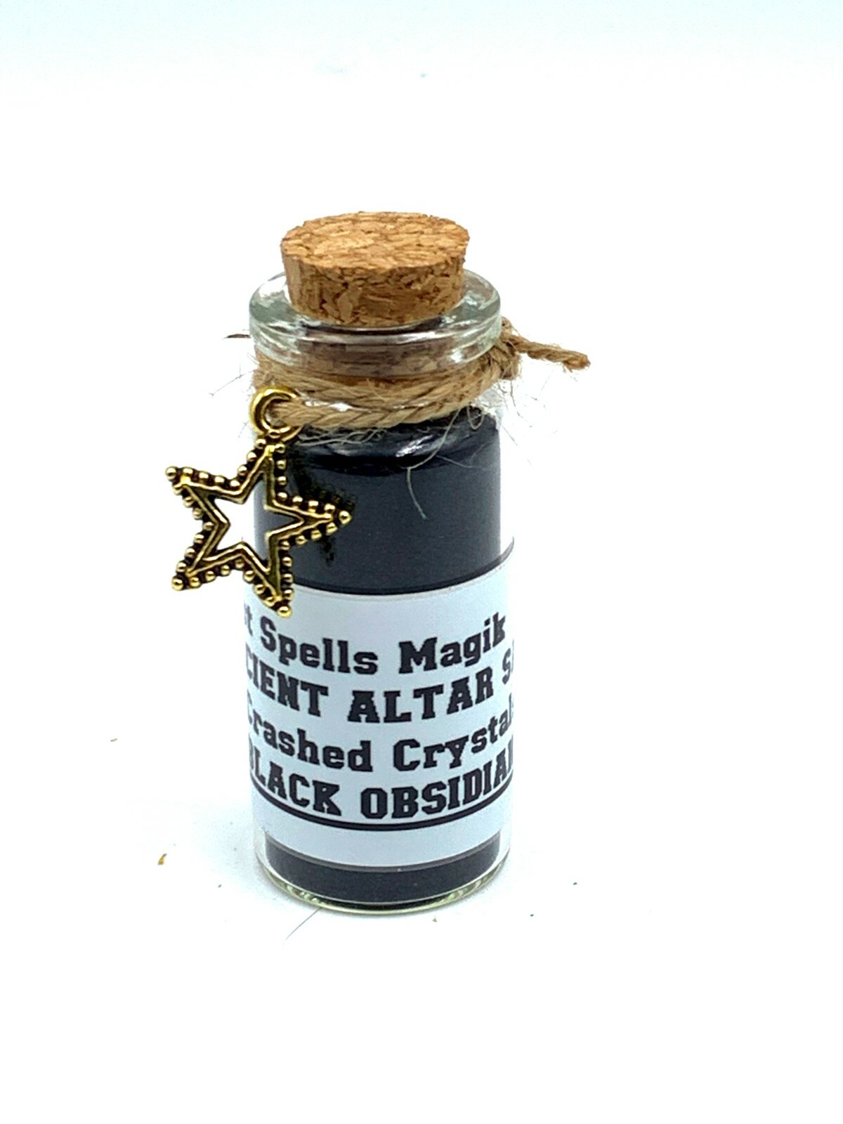 BLACK OBSIDIAN Ancient Altar Blessed Black Salt & Crystals Best Spells ...