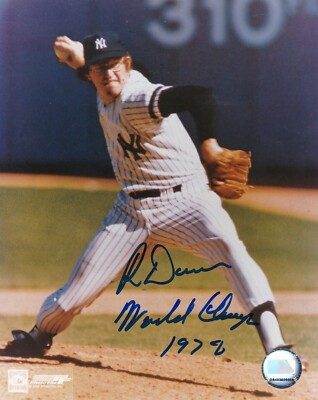 RON DAVIS NEW YORK YANKEES WORK CHAMPS 1977 ACTION SIGNED 8x10 | eBay